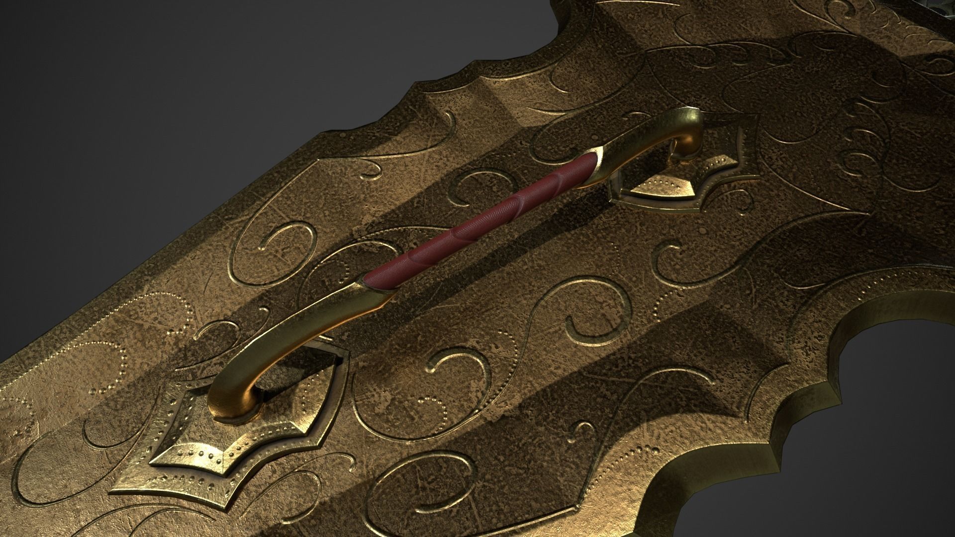 3D model Fantasy Oblong Shield VR / AR / low-poly | CGTrader