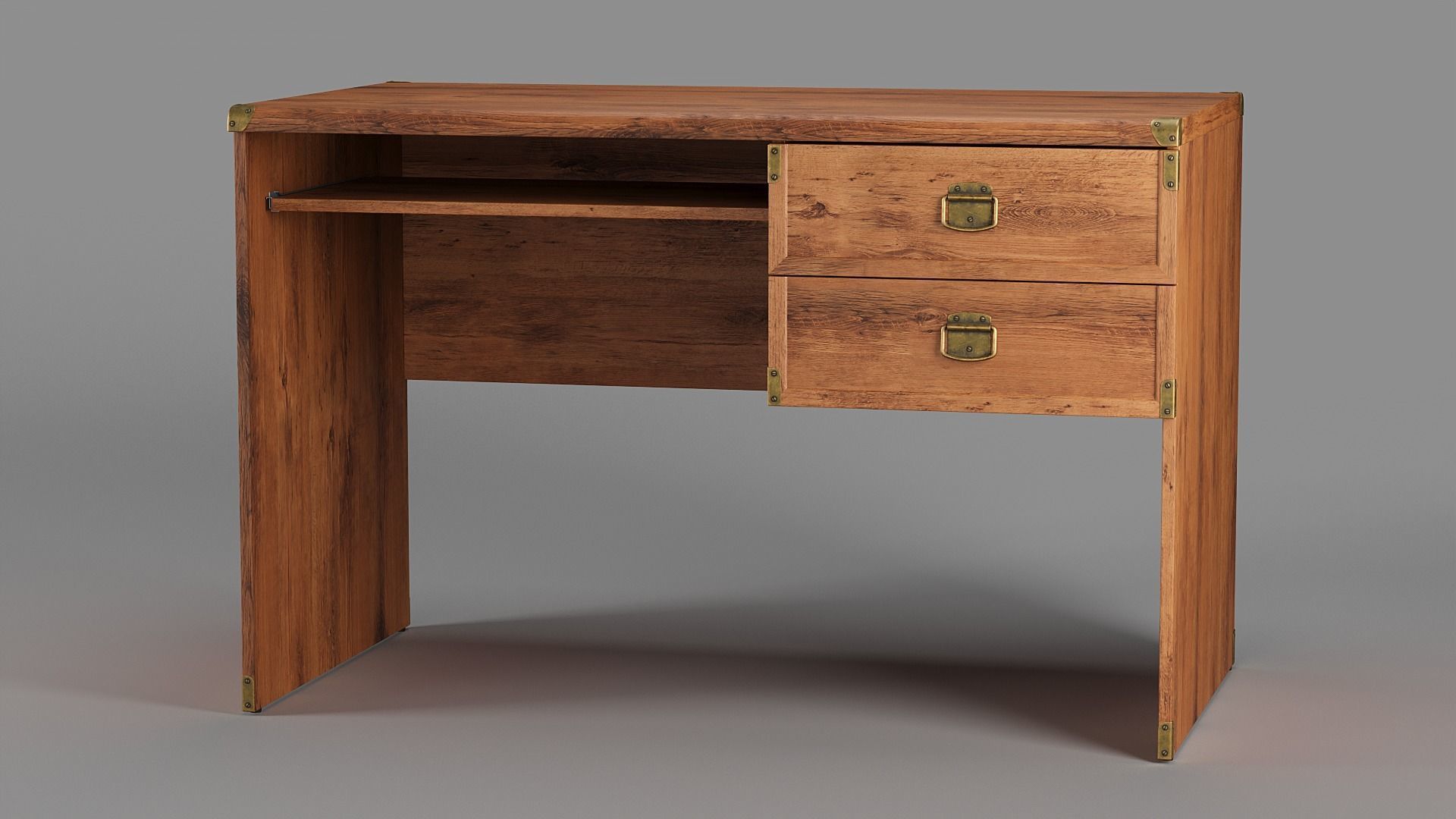 Indiana Desk 01 3D model rigged | CGTrader