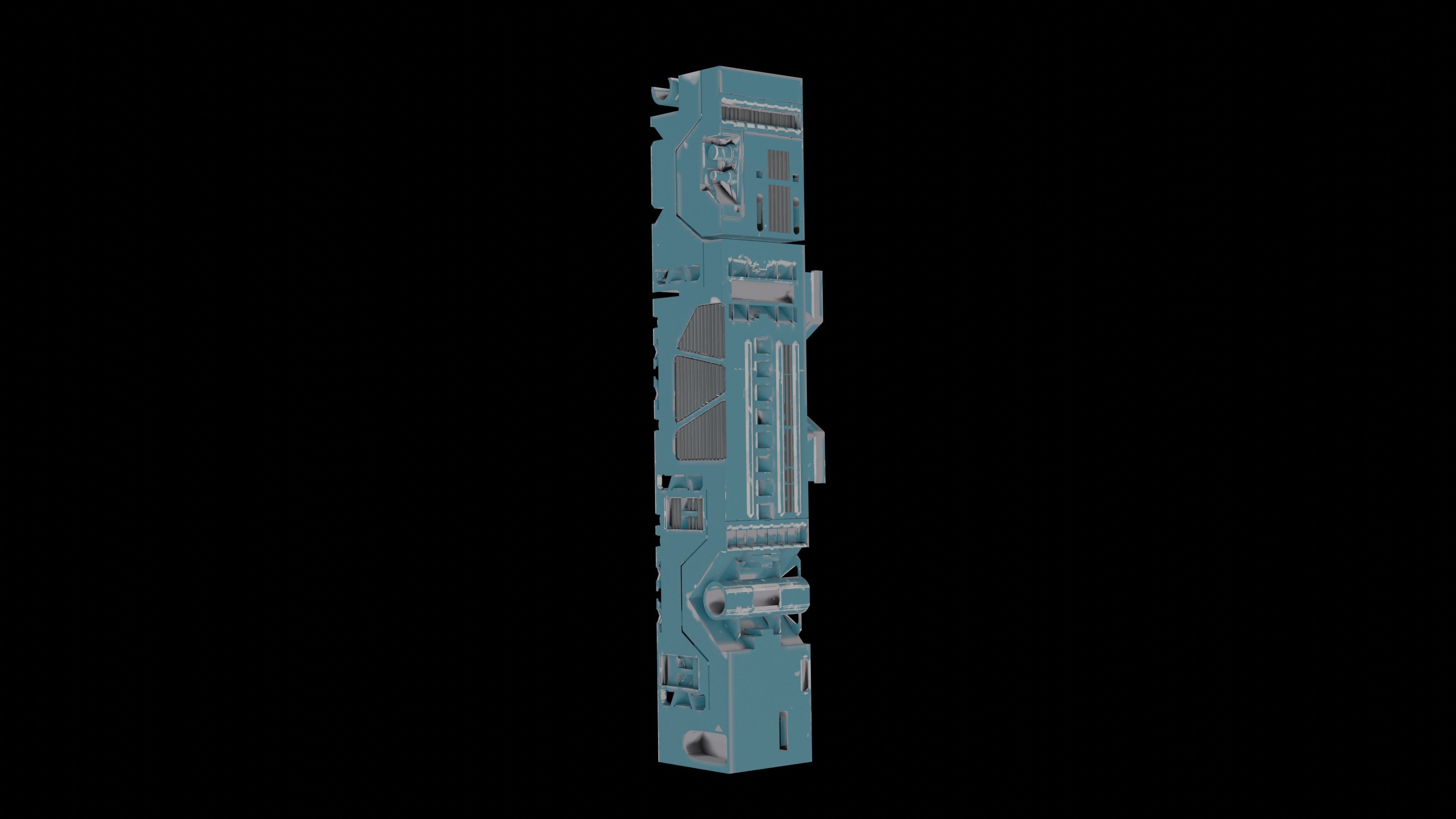 Sci-Fi Hard Surface Pillar 3D model 3D printable | CGTrader