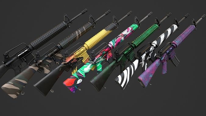 3D model M16 Rifle VR / AR / low-poly | CGTrader