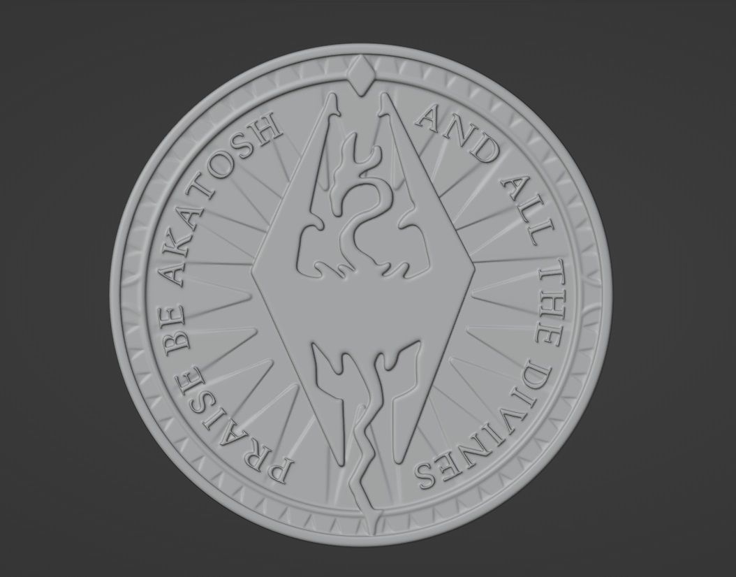 Golden septim Coin 3D model 3D printable | CGTrader