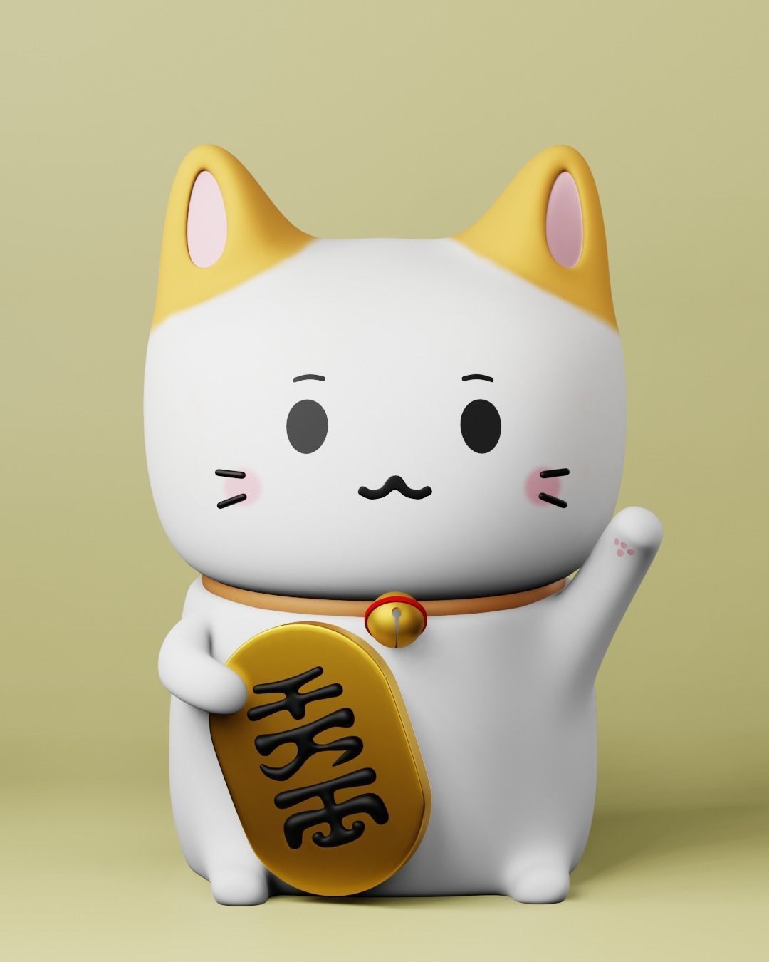 LuckyCat 3D model 3D printable | CGTrader