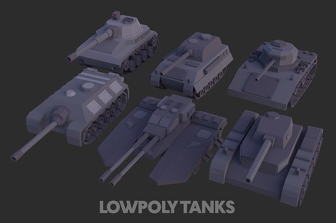 3D model Lowpoly Tanks VR / AR / low-poly | CGTrader