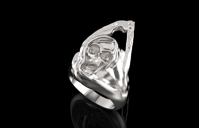 Death Skull Ring 3D Print Model 3D model 3D printable | CGTrader