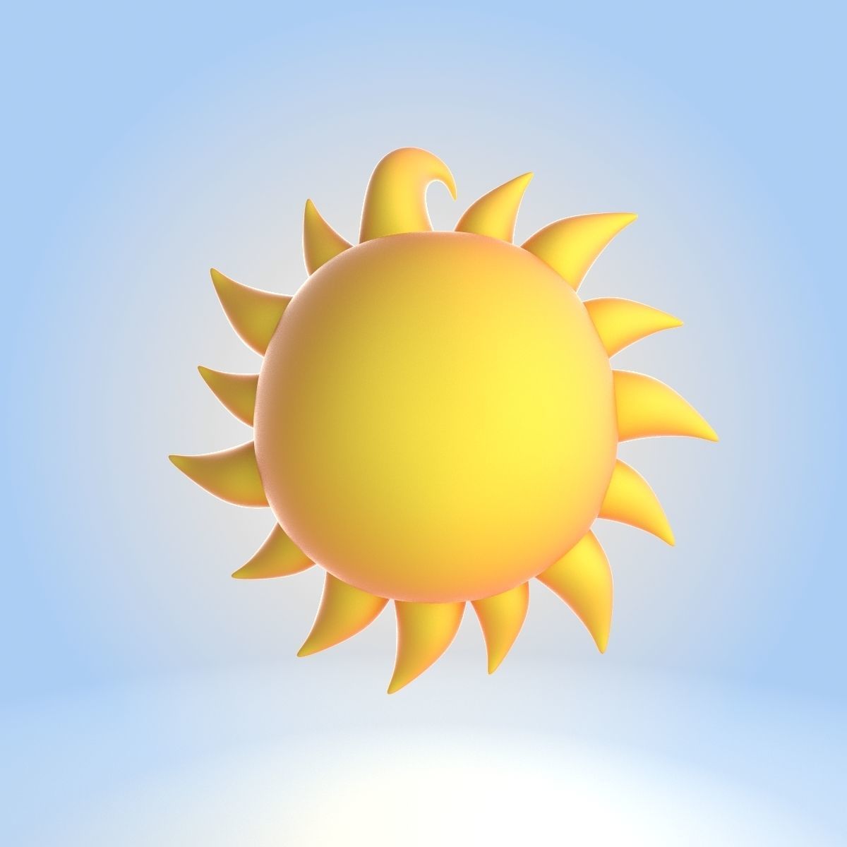Cartoon Sun 3D model | CGTrader