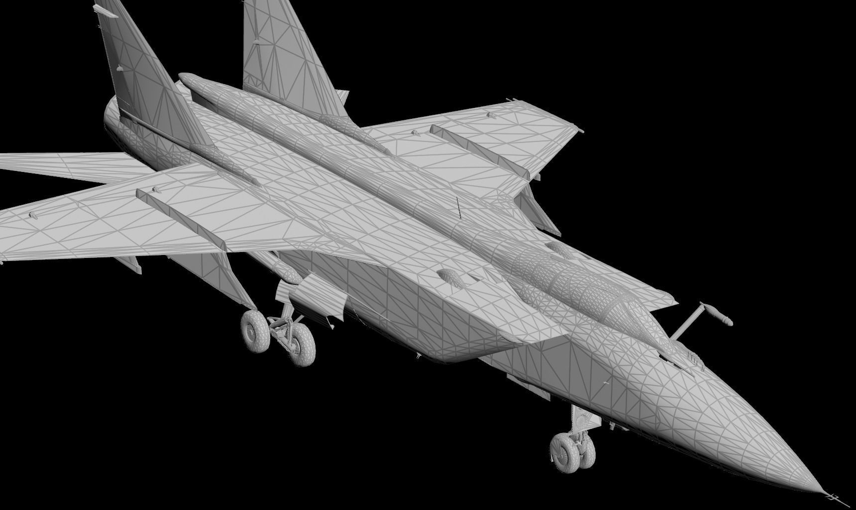 Russian MiG 31 Foxhound interceptor fighter jet 3D model | CGTrader