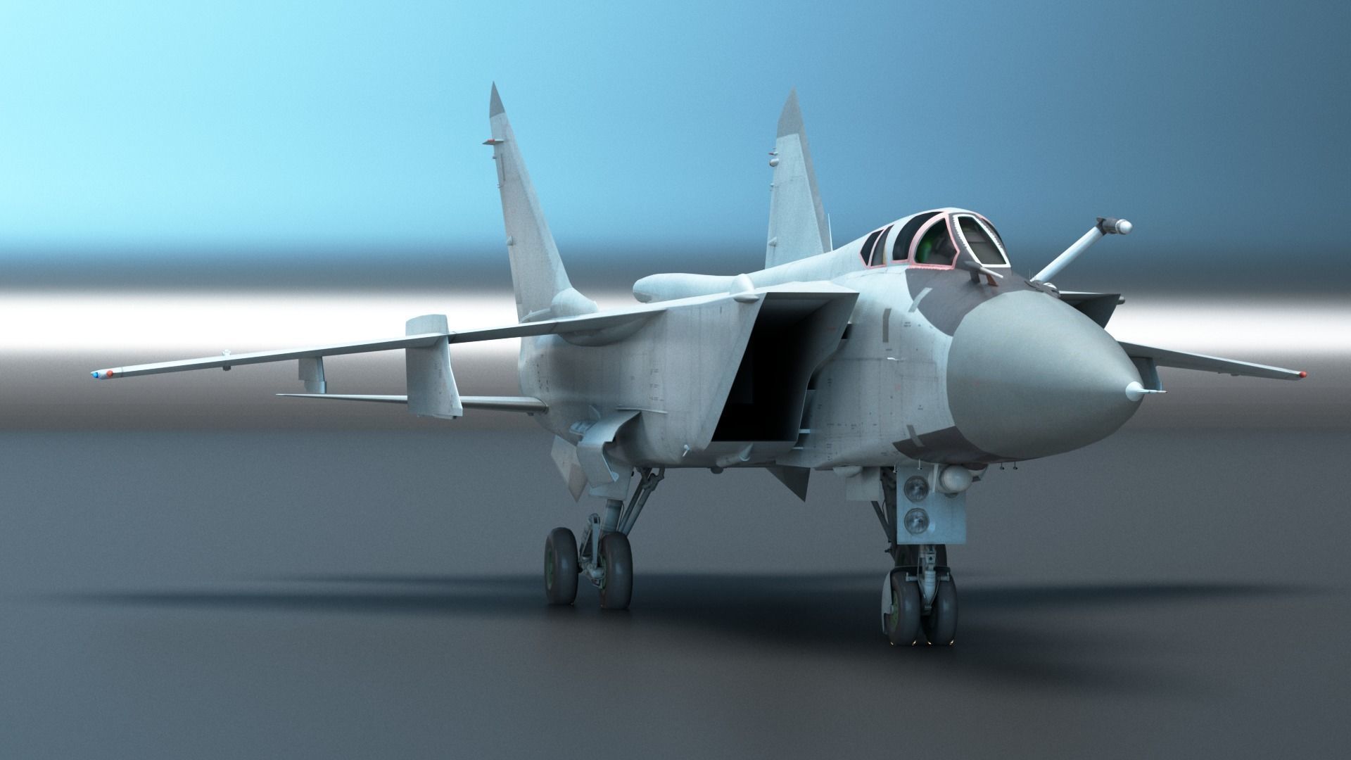 Russian MiG 31 Foxhound interceptor fighter jet 3D model | CGTrader