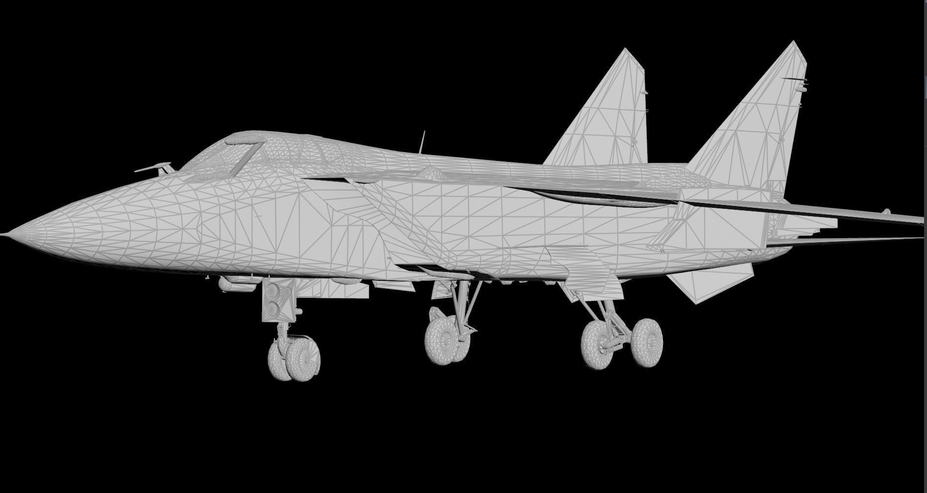 Russian MiG 31 Foxhound interceptor fighter jet 3D model | CGTrader