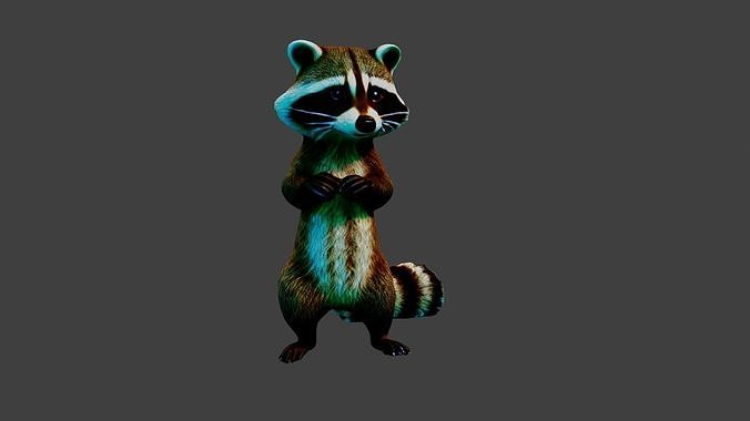 3D model Raccoon Animal VR / AR / low-poly | CGTrader