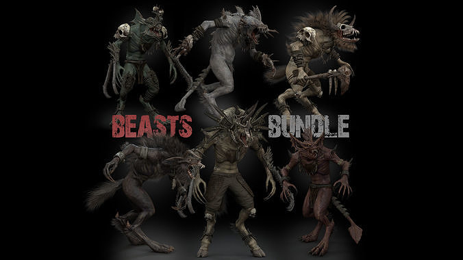 3D Model Collection Beasts Mega Bundle VR / AR / low-poly | CGTrader