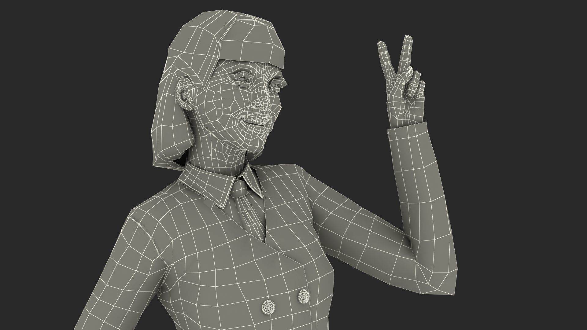 Happy Chinese Schoolgirl 3D model | CGTrader