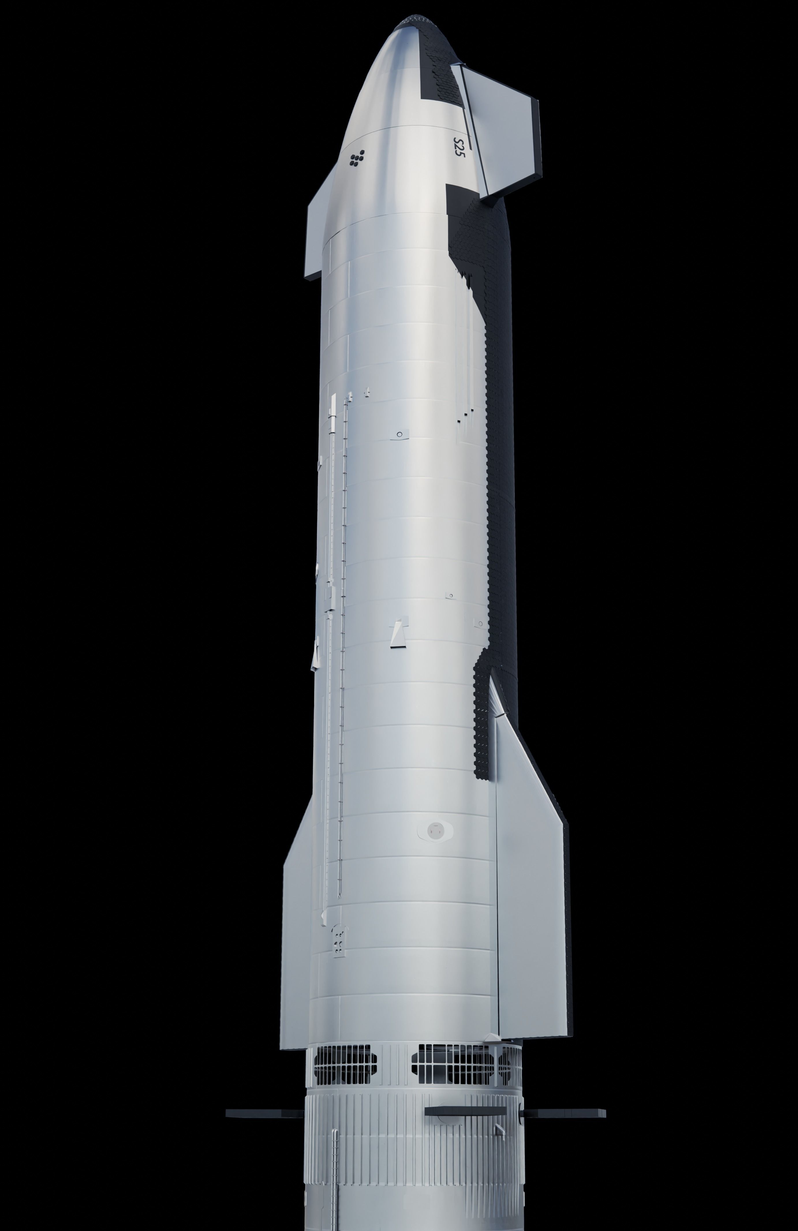 SpaceX Starship S25 and B9 3D model | CGTrader