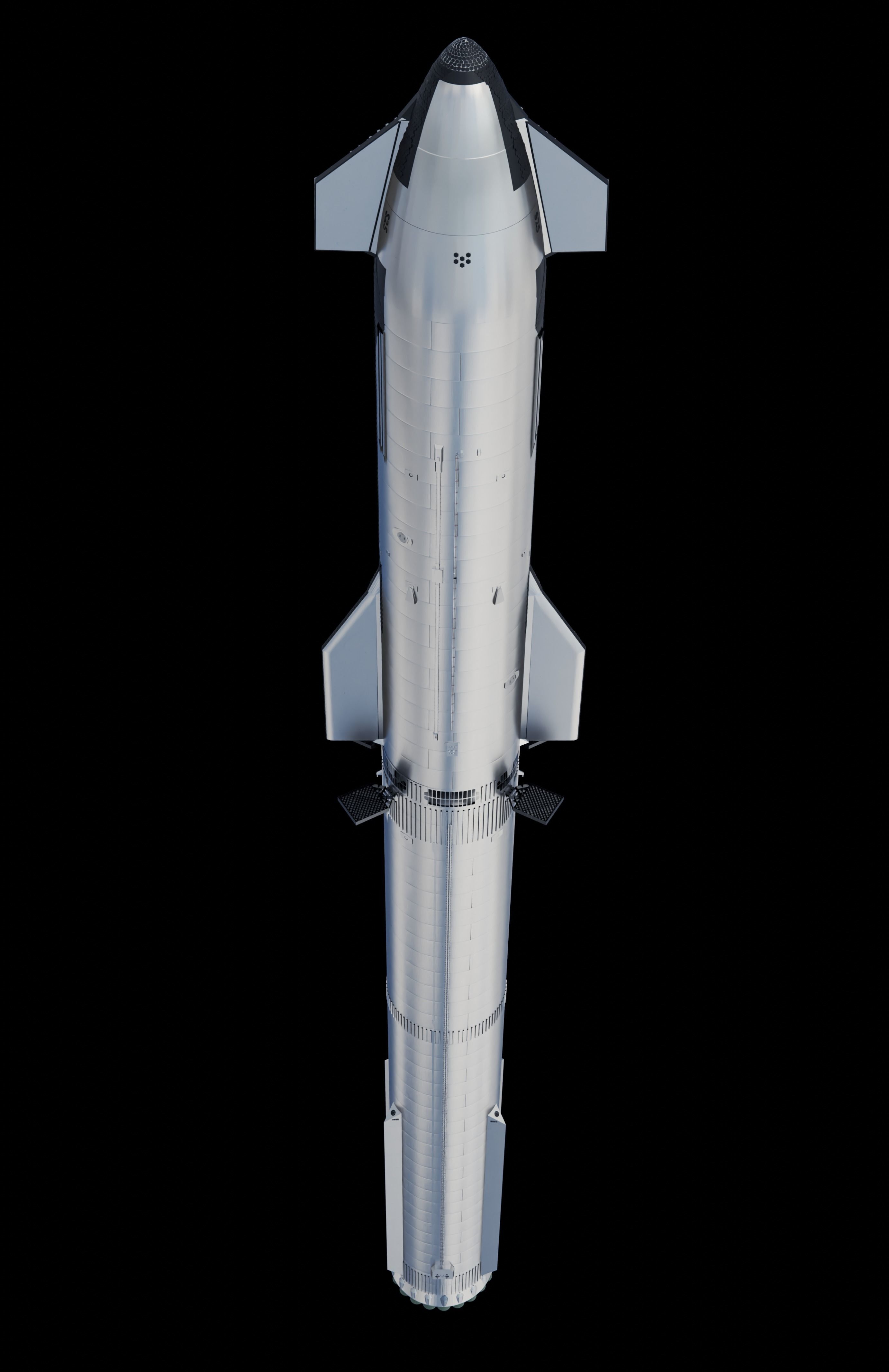 SpaceX Starship S25 and B9 3D model | CGTrader
