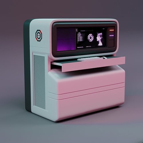 Retro-Futuristic Computer 3D model | CGTrader