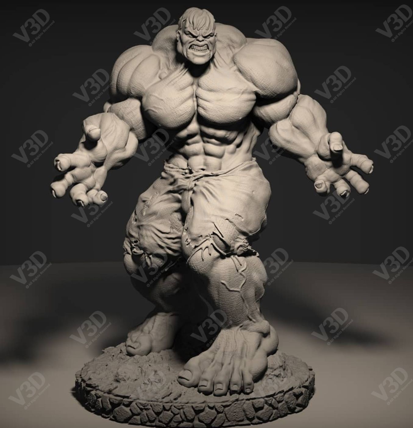 Hulk - stylized - V3D 3D model 3D printable | CGTrader