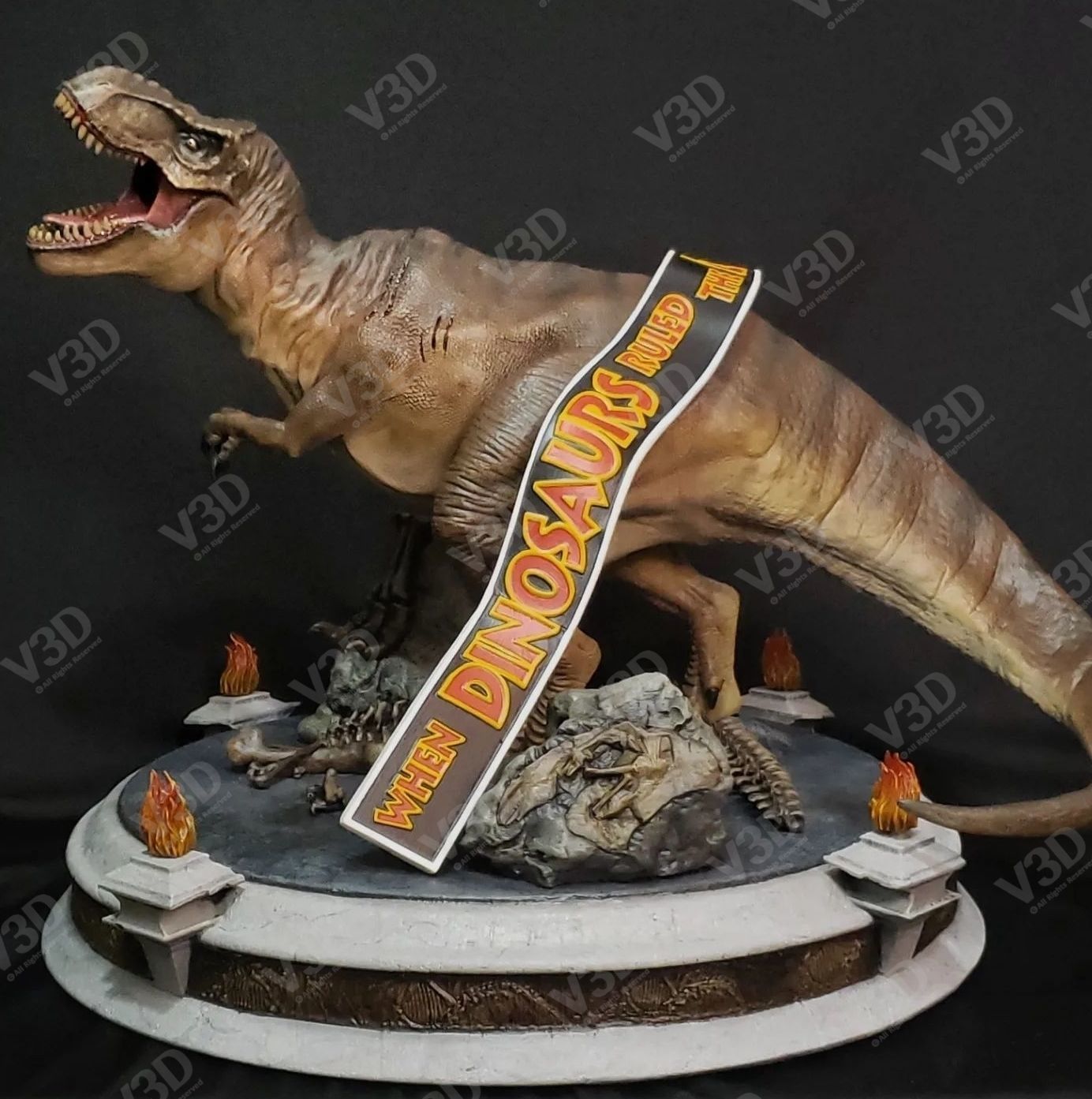 Jurassic Park diorama for 3d print - V3D 3D model 3D printable | CGTrader