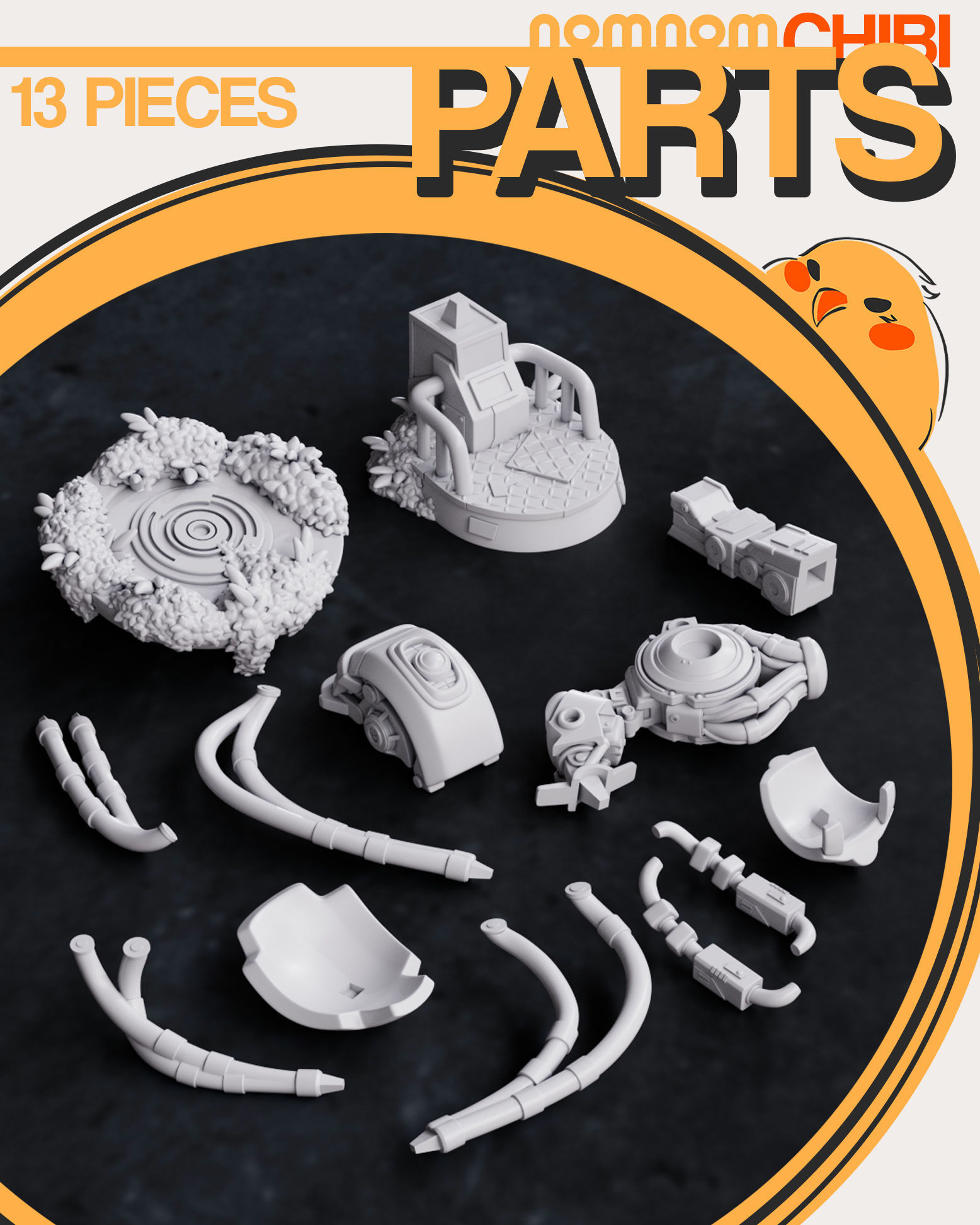 Chibi GlaDOS from Portal 3D model 3D printable | CGTrader