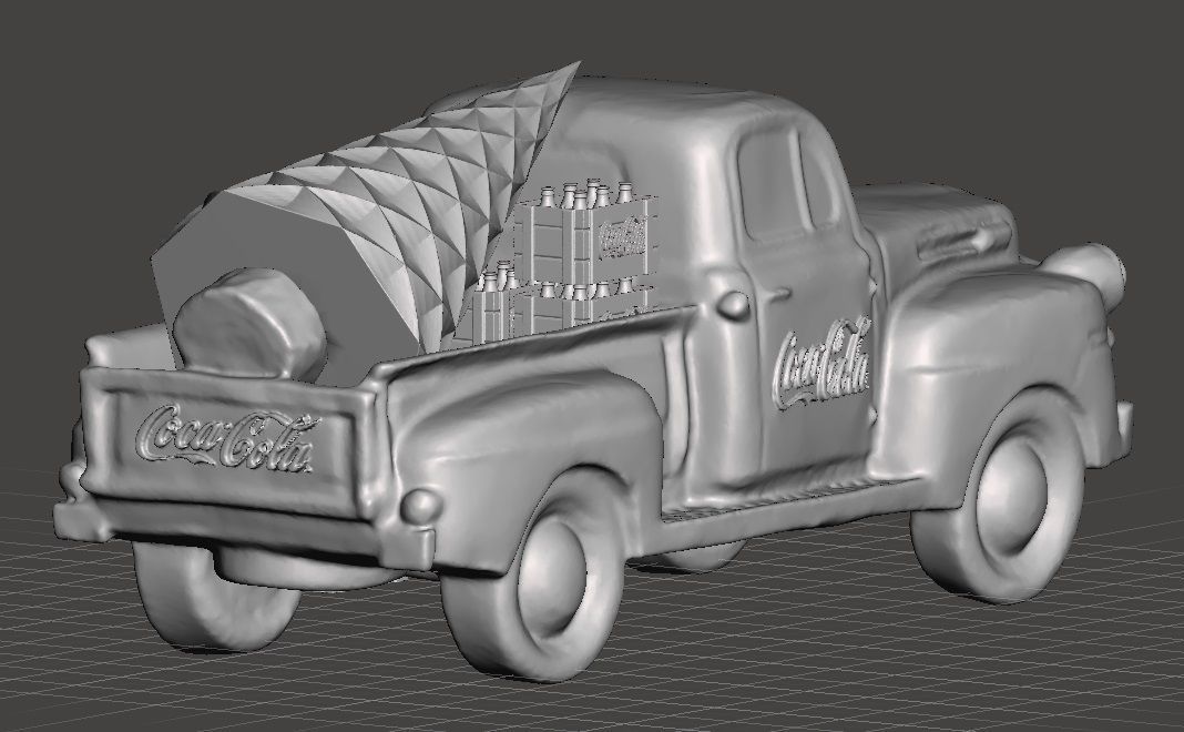 coka cola santa pick up truck 3D model 3D printable | CGTrader