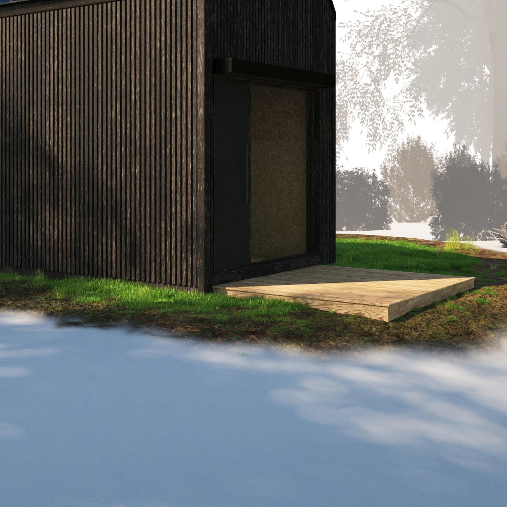House Architecture Modern Wooden Texture | CGTrader
