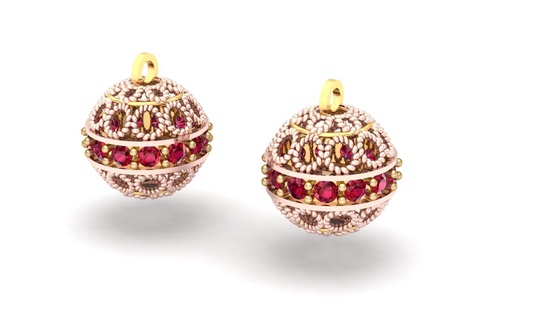 Earrings 3D model 3D printable | CGTrader