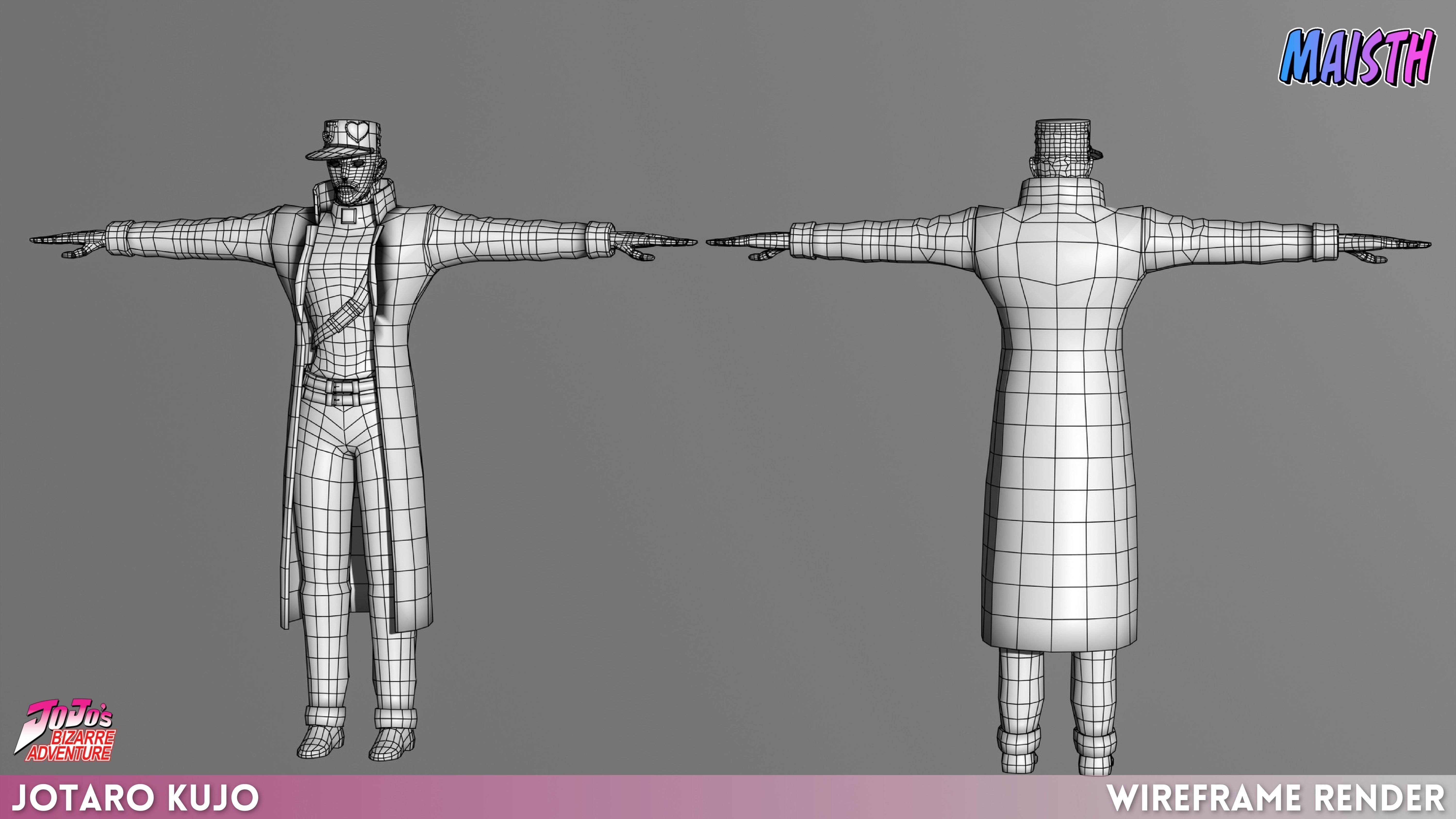 3D model Jotaro Kujo - JoJo - 3D Model - Rigged VR / AR / low-poly | CGTrader