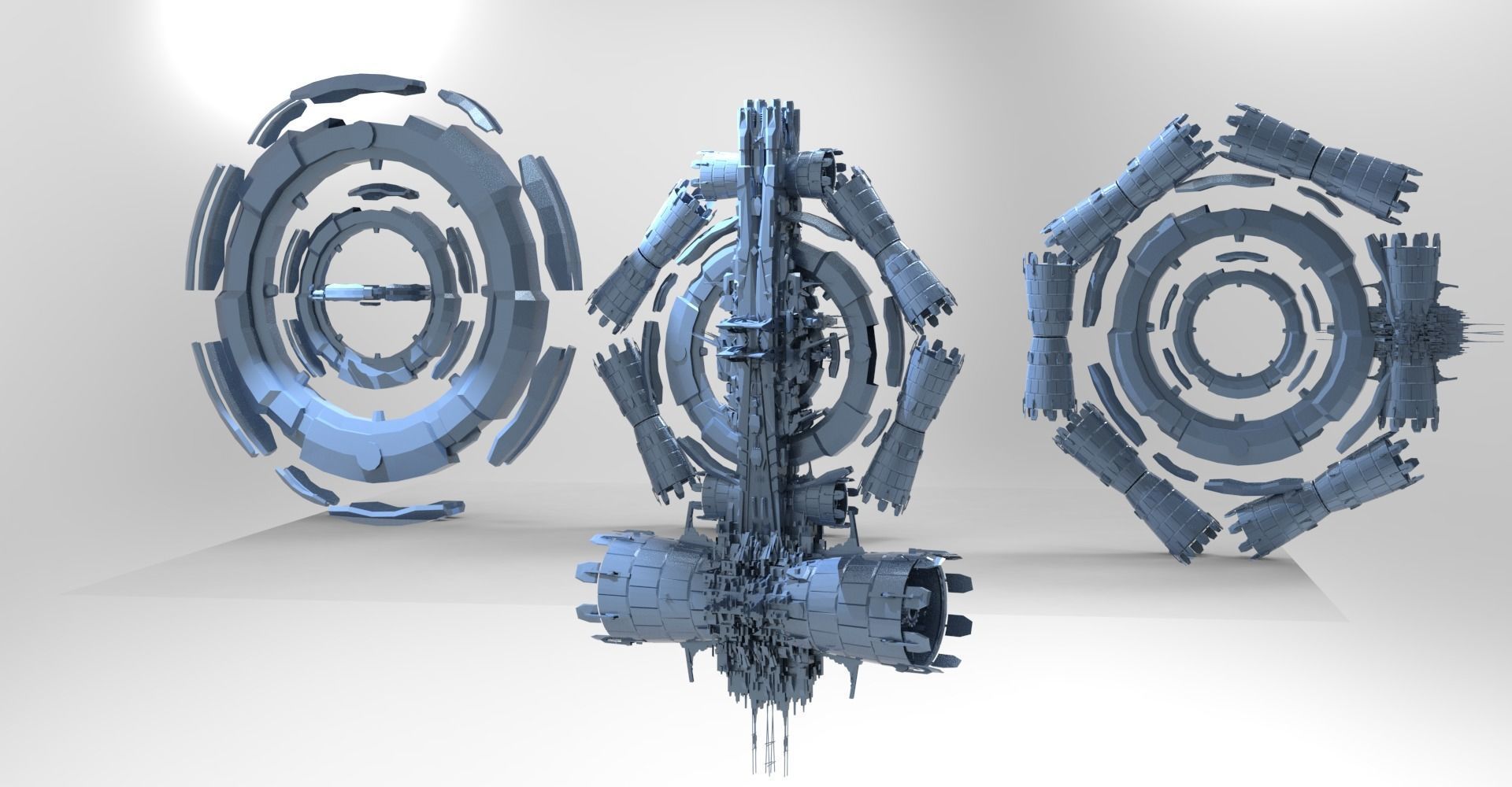 Sci Fi Portal Arch Gateway collection 3D model | CGTrader