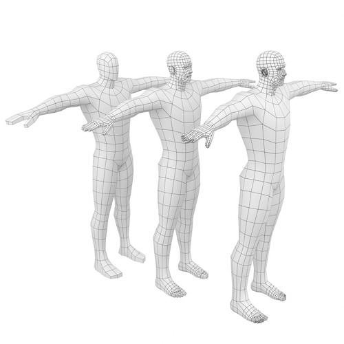 Hero Male in T-Pose Base Mesh 3D model | CGTrader