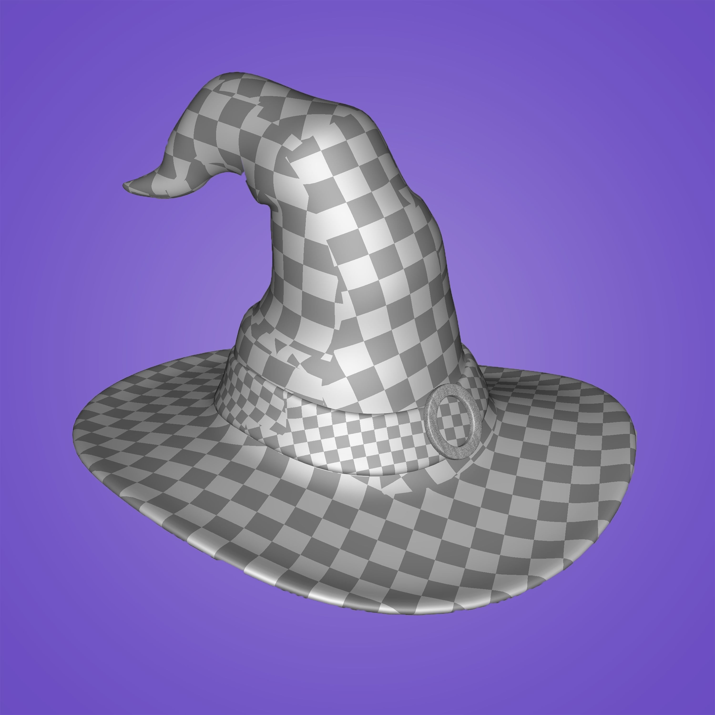 Halloween witch hat realistic fabric 3D model | CGTrader