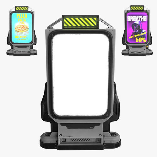 3D model Sci-fi Billboard Sign VR / AR / low-poly | CGTrader