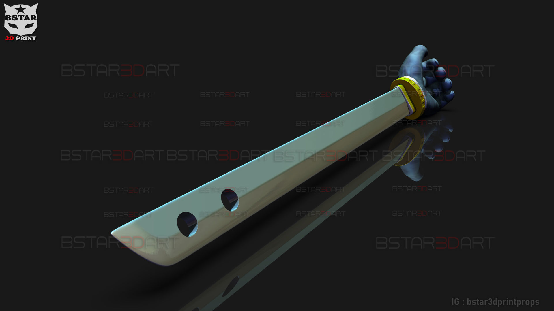 Shigemo Hand Sword - Jujutsu Kaisen Cosplay 3D model 3D printable ...
