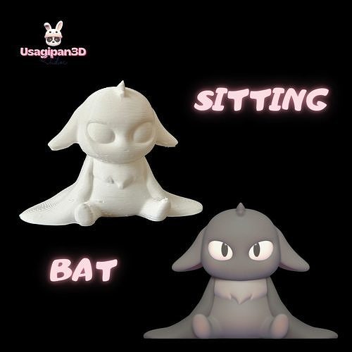 Sitting Bat 3D model 3D printable | CGTrader