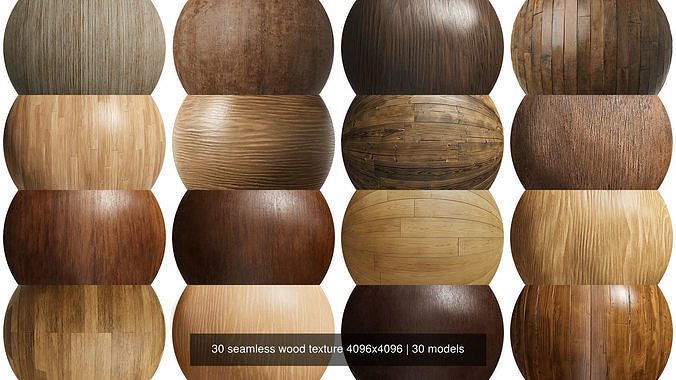 3D Model Collection 30 seamless wood texture 4096x4096 VR / AR / low ...