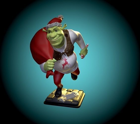 Santa Shrek 3D model 3D printable | CGTrader