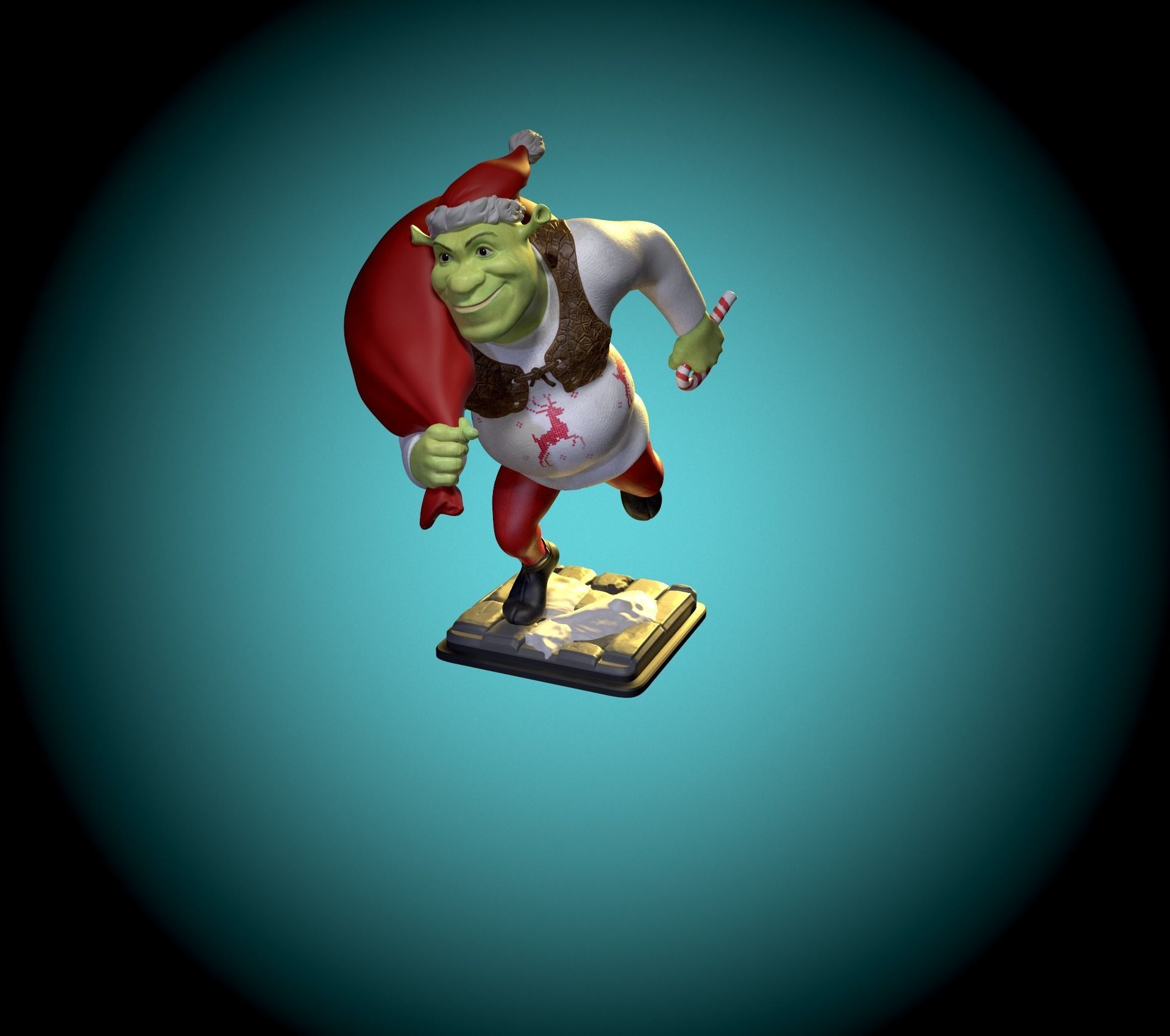 Santa Shrek 3D model 3D printable | CGTrader