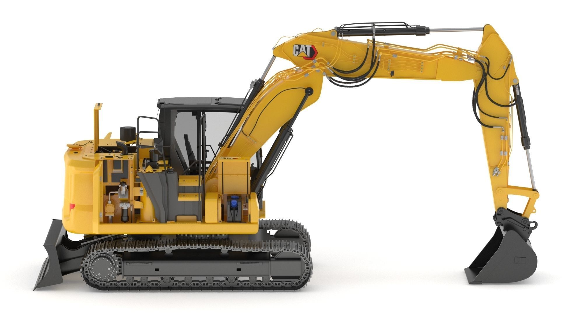 CAT 313 Triple Arm New Cabin 3D model | CGTrader