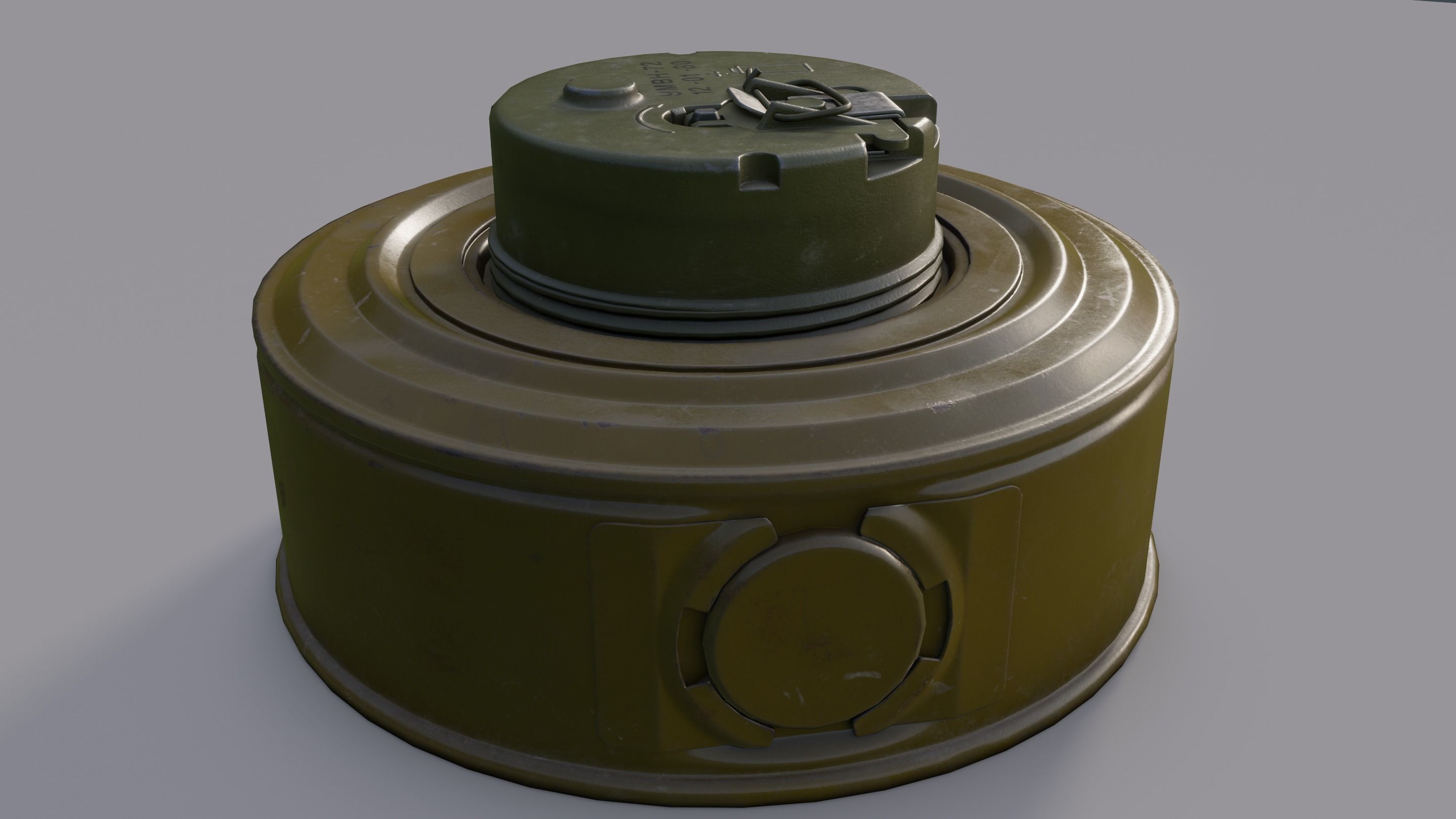 3D model TM-72 Soviet Anti-Tank Mine VR / AR / low-poly | CGTrader