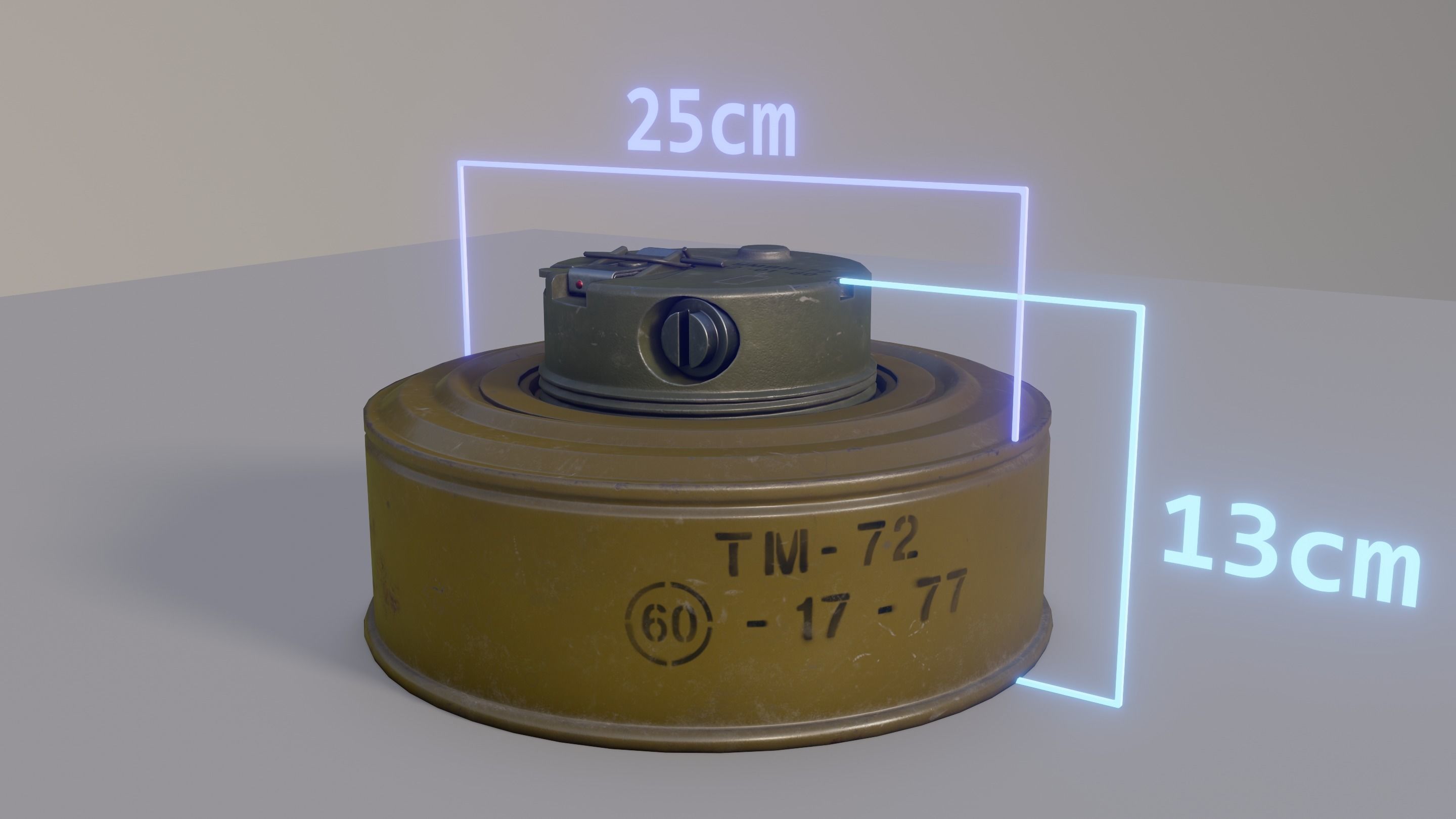3D model TM-72 Soviet Anti-Tank Mine VR / AR / low-poly | CGTrader