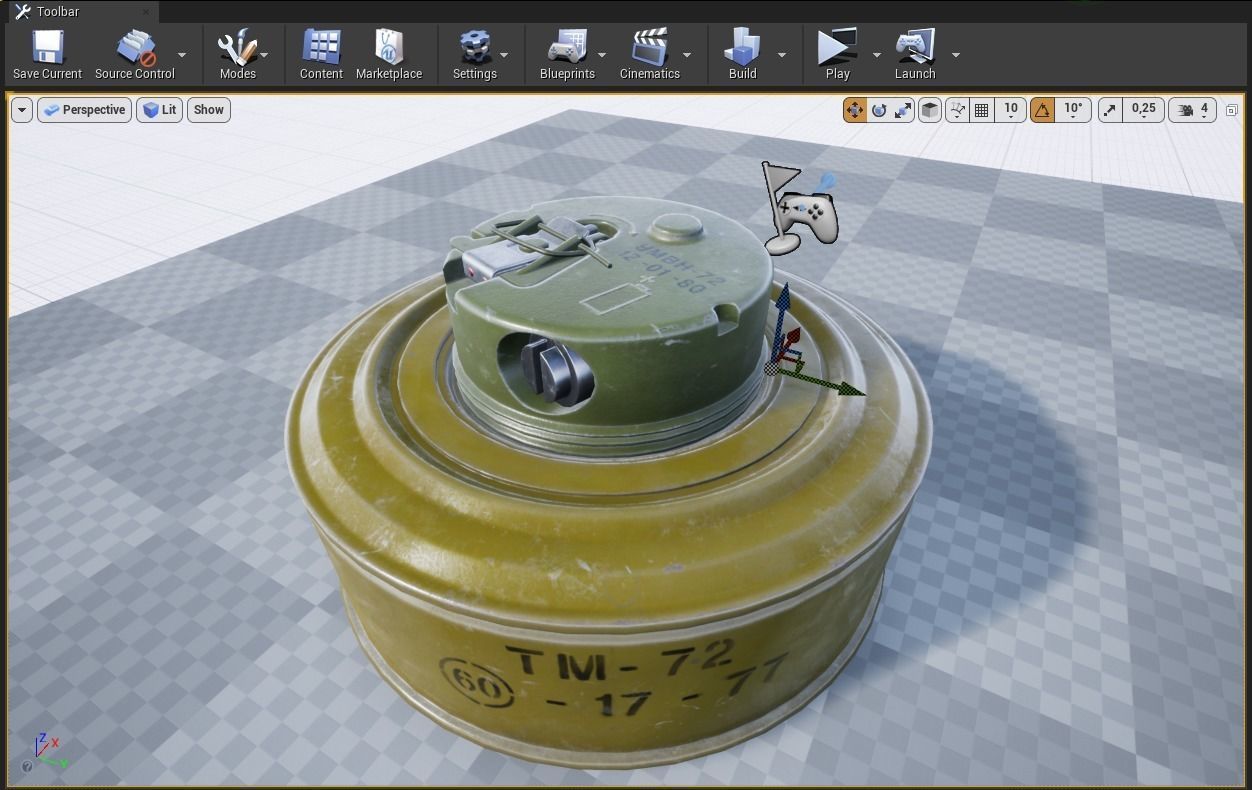 3D model TM-72 Soviet Anti-Tank Mine VR / AR / low-poly | CGTrader