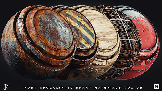 Texture Post Apocalyptic Smart Materials Vol 03 VR / AR / low-poly ...