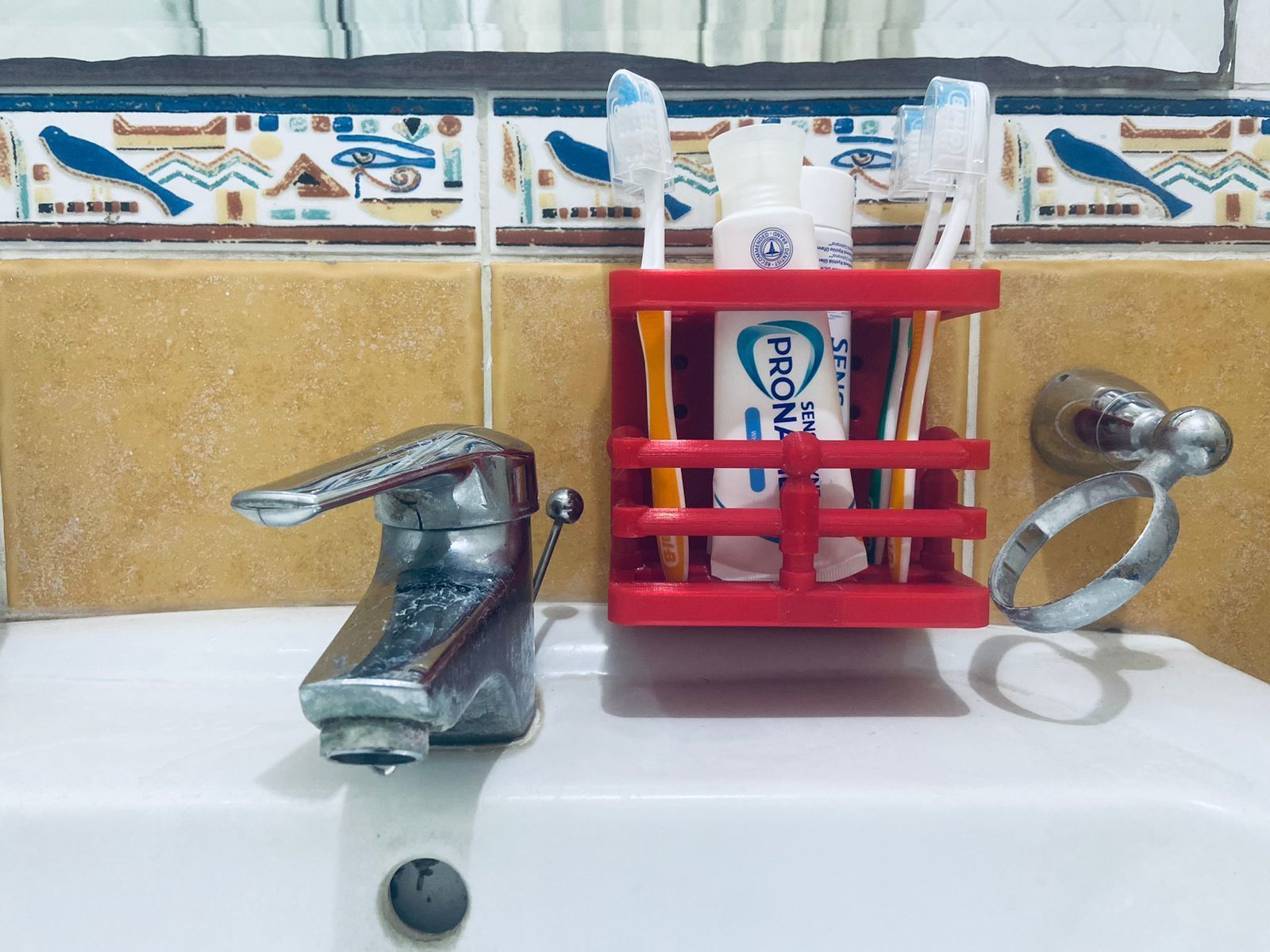 Toothbrush and Toothpaste Stand Holder 3D model 3D printable | CGTrader