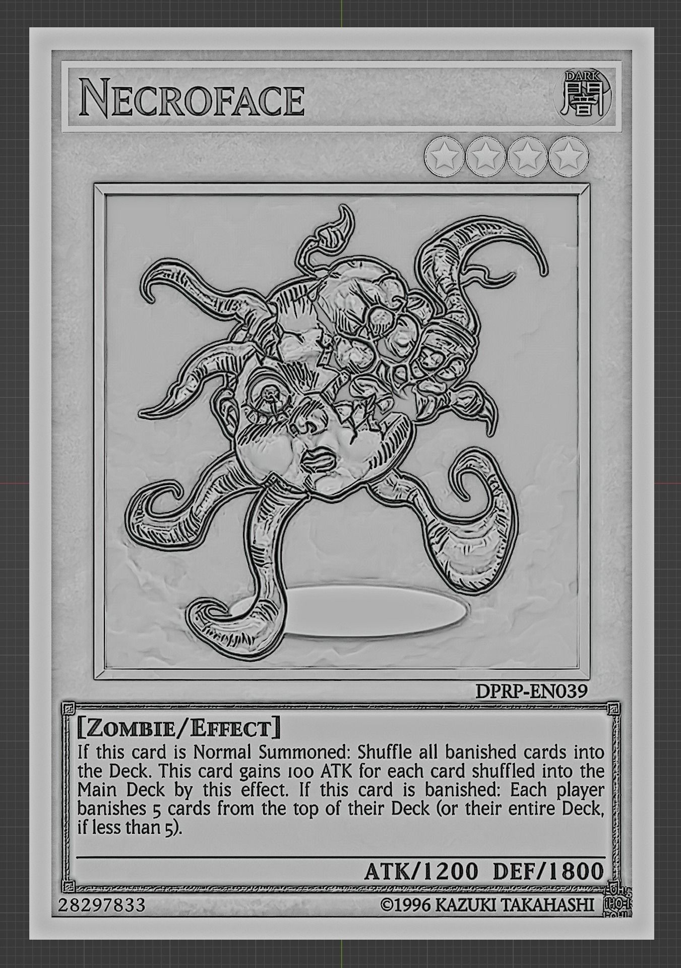 NECROFACE - YUGIOH free 3D model 3D printable | CGTrader