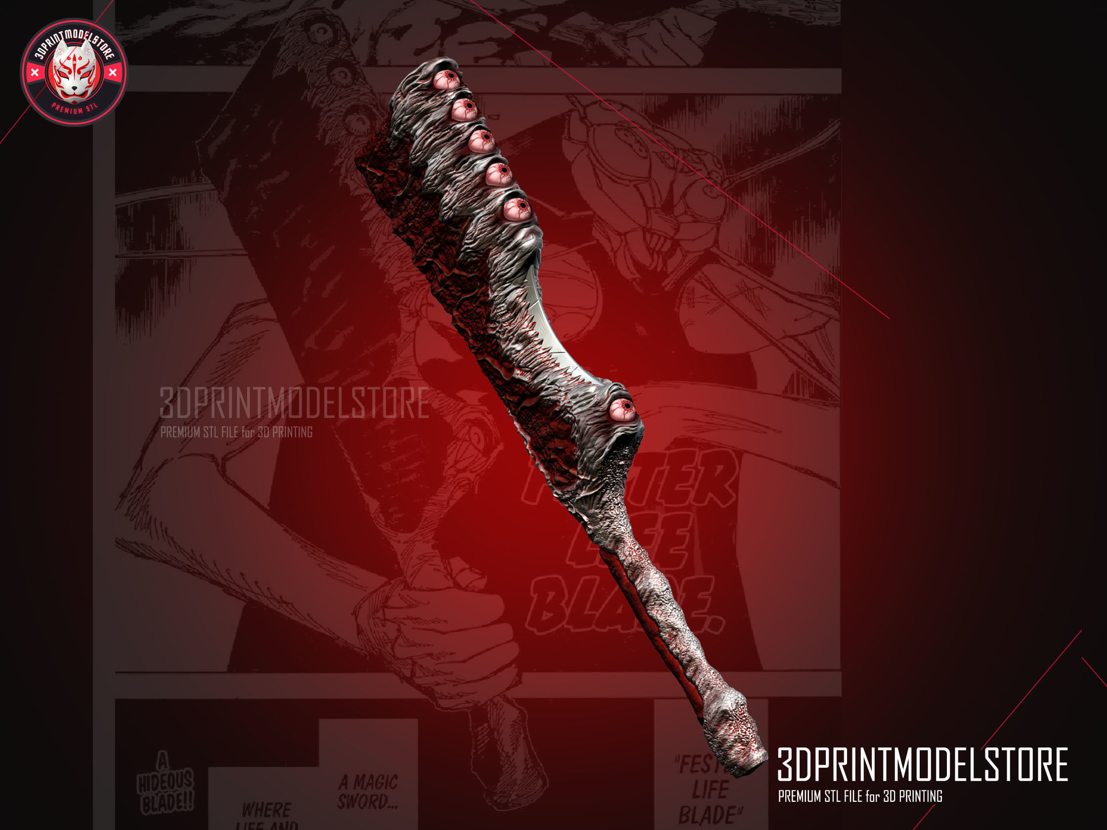 Festering Life Blade Sword Cursed Tool - Jujutsu Kaisen Weapon 3D model ...