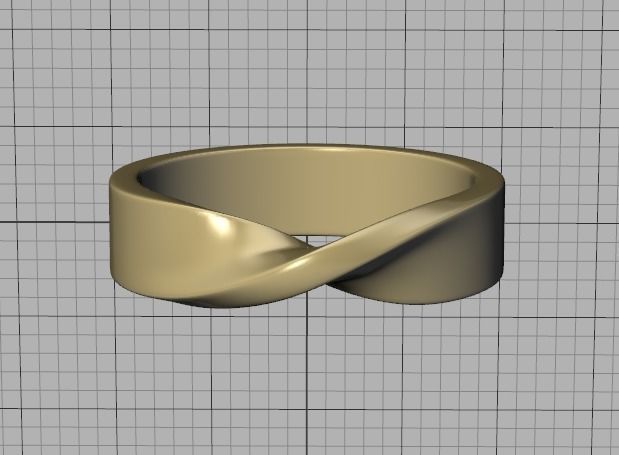 Mobius Wedding Band 5mm wide Infinity Love Ring 4-11US 3D model 3D printable | CGTrader