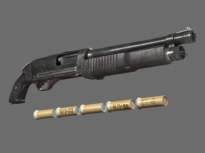 3D model KS-23 Shotgun VR / AR / low-poly | CGTrader