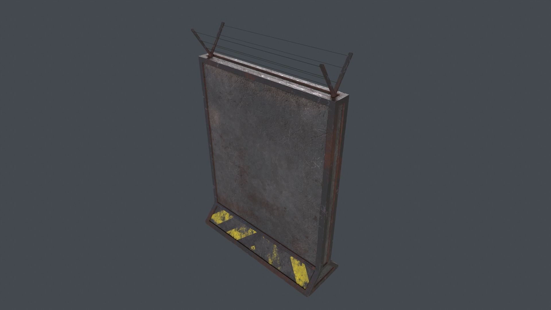 Concrete Wall Barricade Barrier 3D model | CGTrader