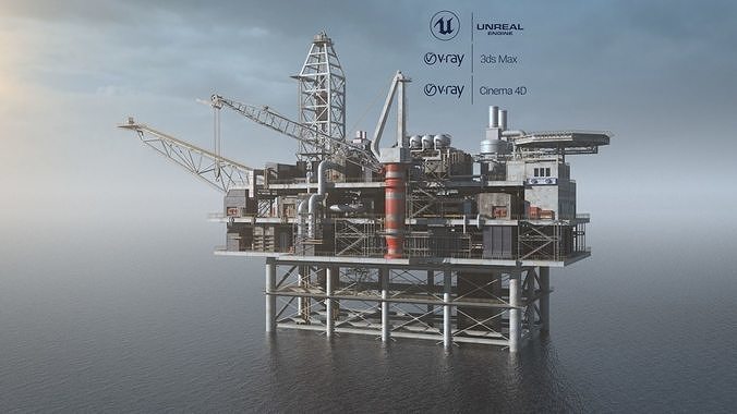 oil platform 3D model | CGTrader