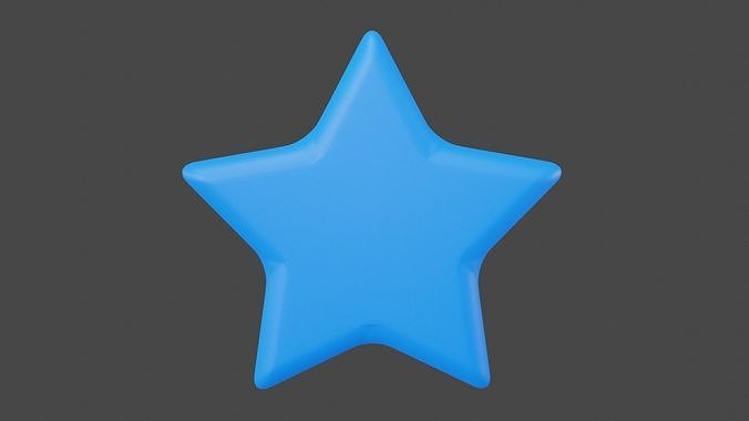 3D model Blue Star VR / AR / low-poly | CGTrader