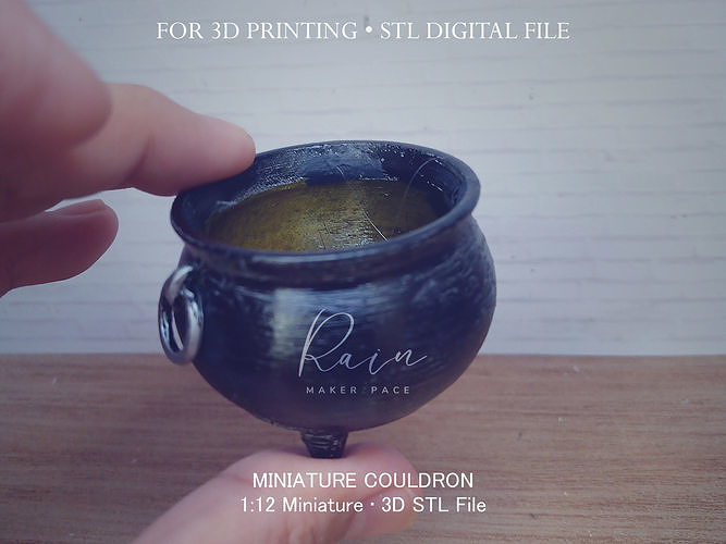 Miniature Couldron 3D model 3D printable | CGTrader