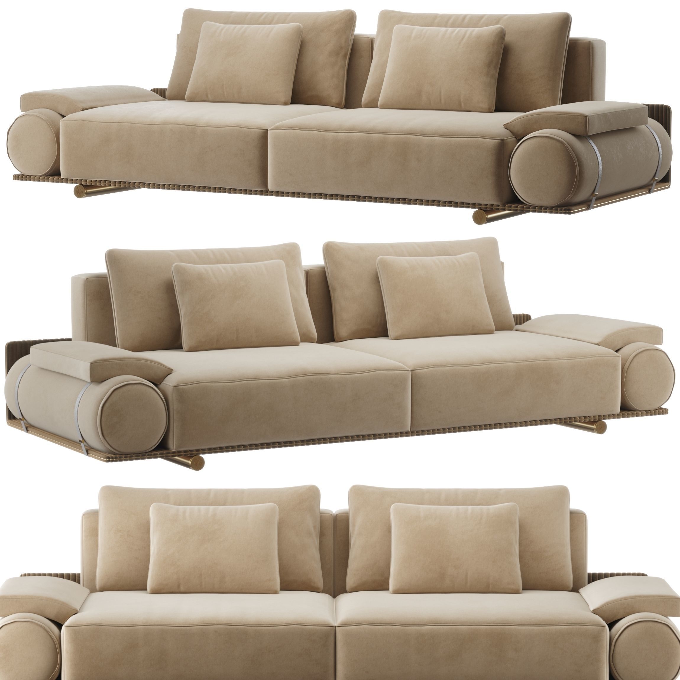 Visionnaire Donovan roll sofa 3D model | CGTrader