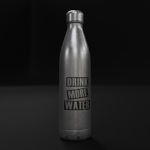 3D model Metal brushed bottle VR / AR / low-poly | CGTrader